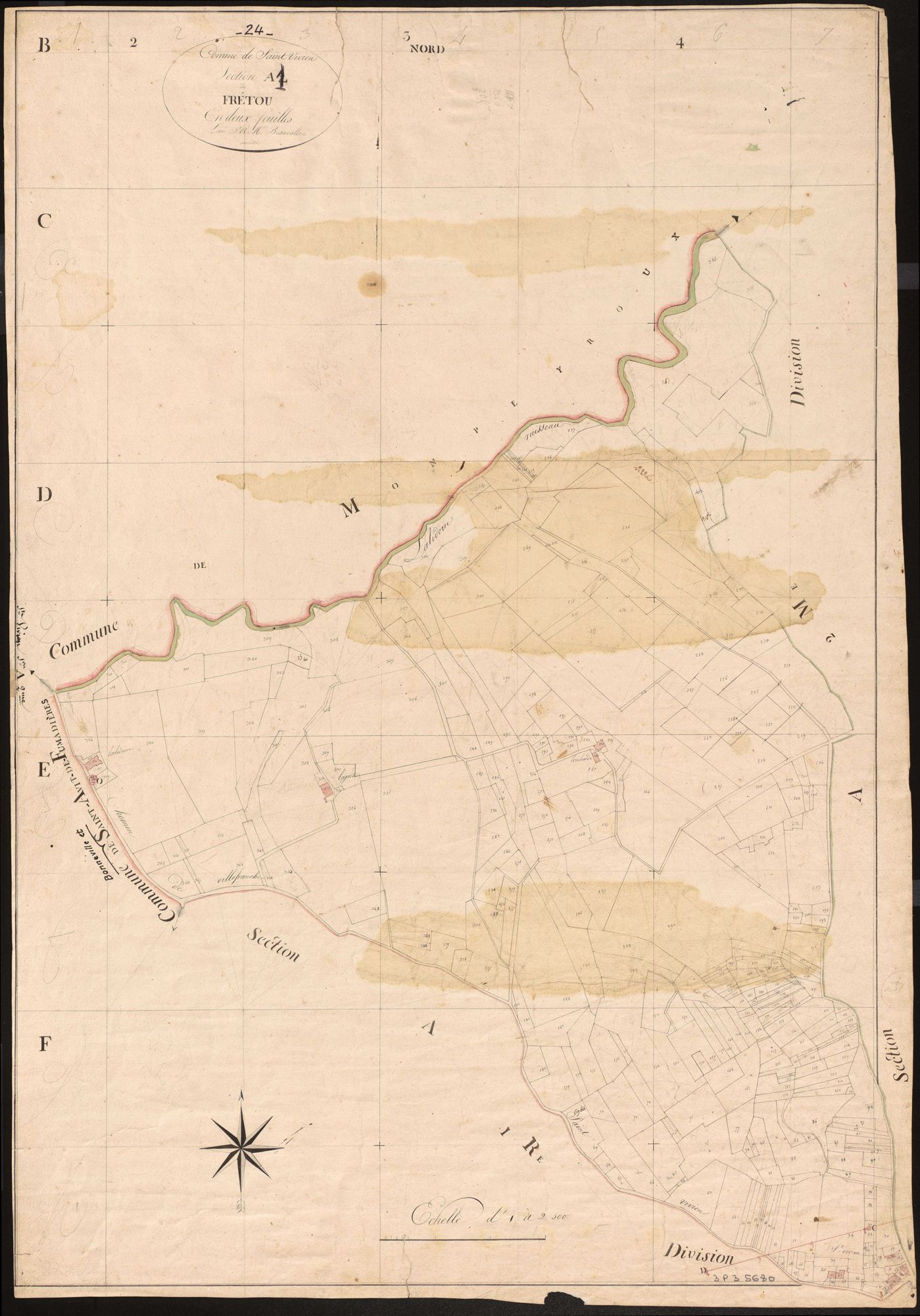 Cadastre napoléonien de Saint-Vivien (Dordogne) — plans anciens ...