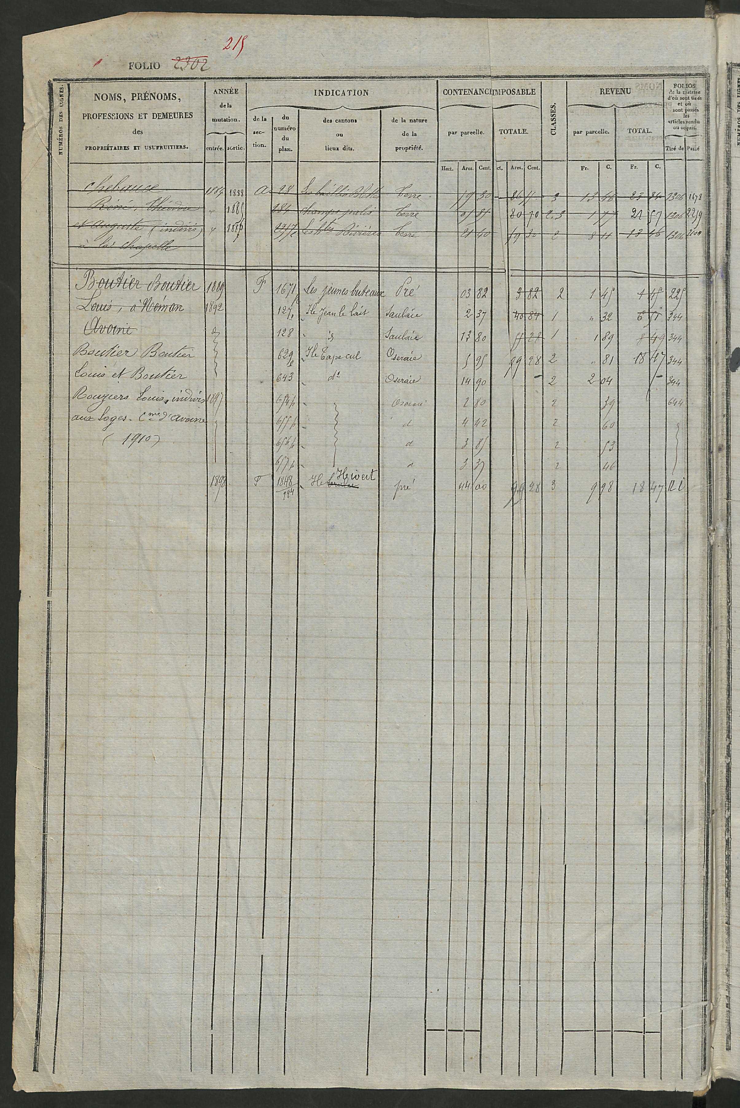 Cadastre napoléonien de La Chapelle-sur-Loire (Indre et Loire) — plans ...