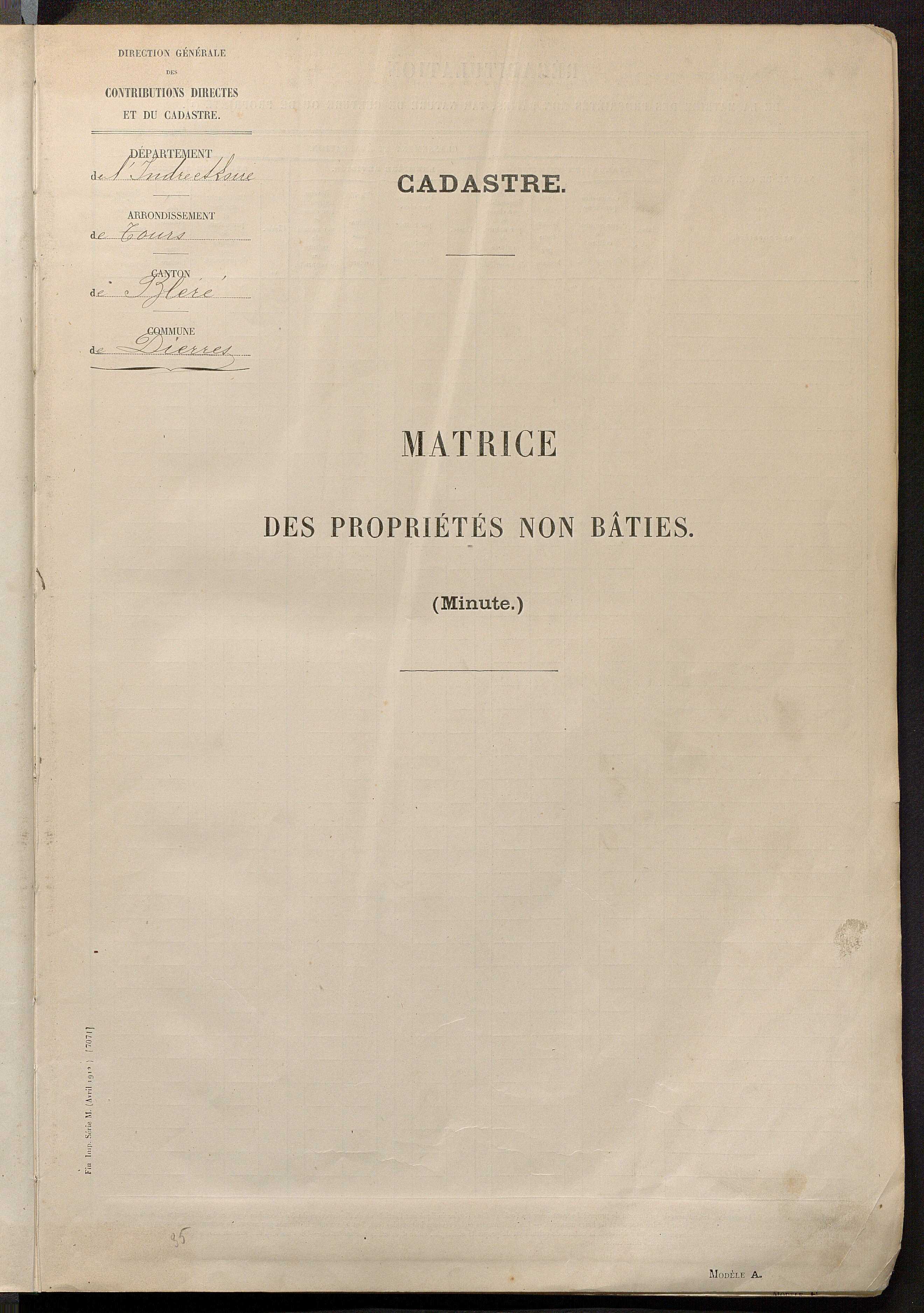 Cadastre napoléonien de Dierre (Indre et Loire) — plans anciens ...