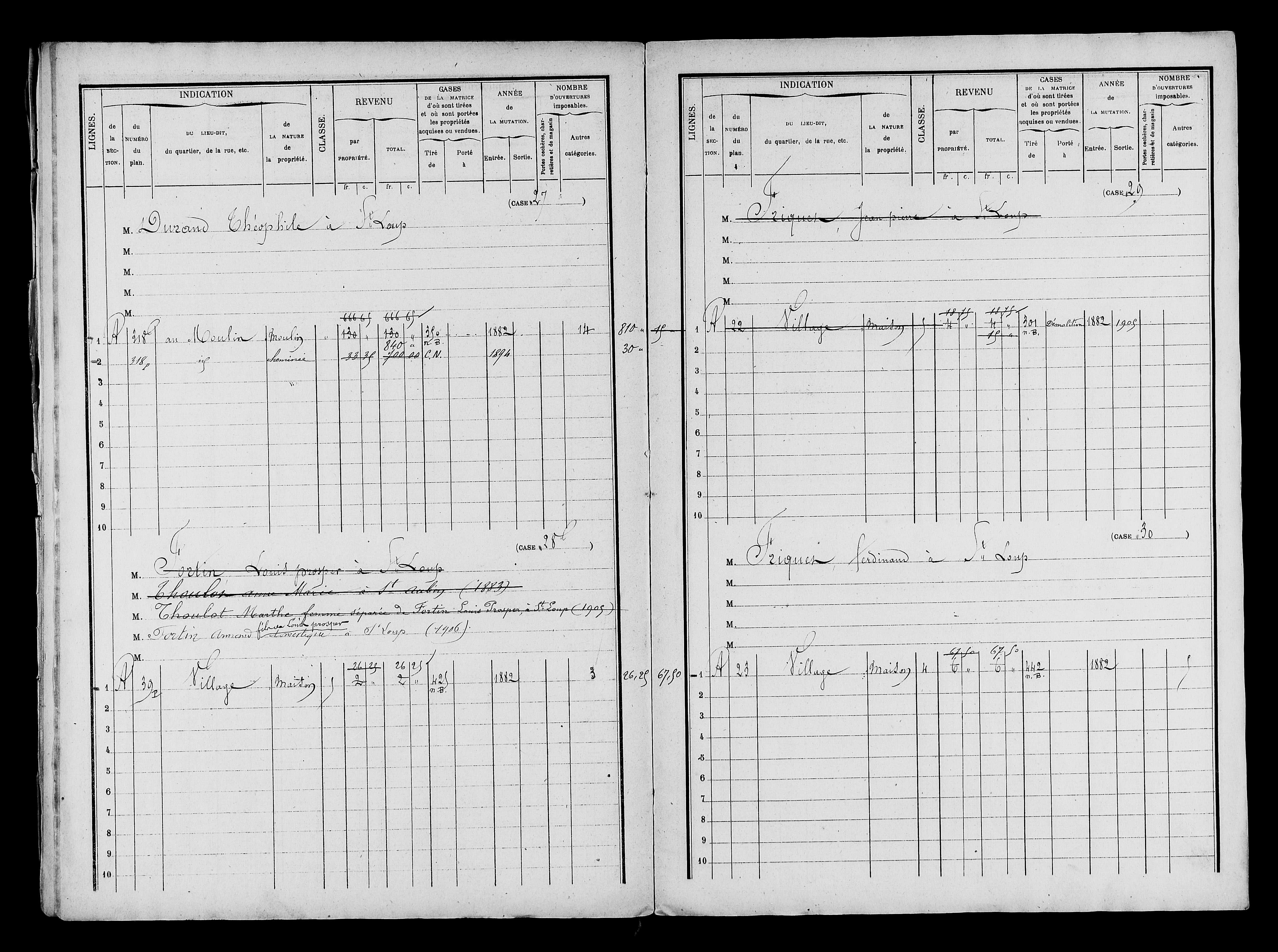 Cadastre napoléonien de Saint-Loup (Jura) — plans anciens | Archives ...